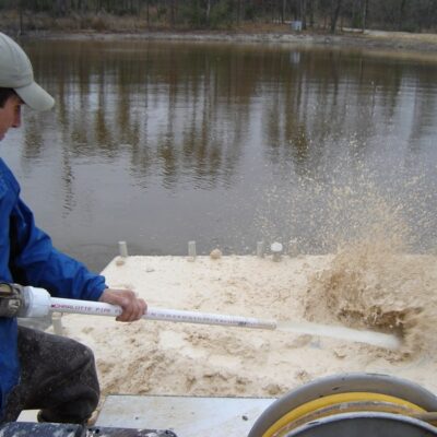 Pond Liming & Fertilizing in Bryan, TX | Lochow Ranch